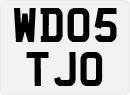 WD05 TJO, Honda Accord (Exeter) License plate of the United Kingdom
