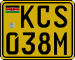 KCS 038M, Isuzu , License plate of Kenya