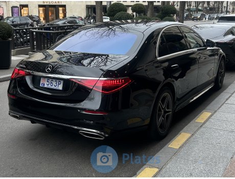 563P, Mercedes-Benz S-Klasse , License plate of Monaco