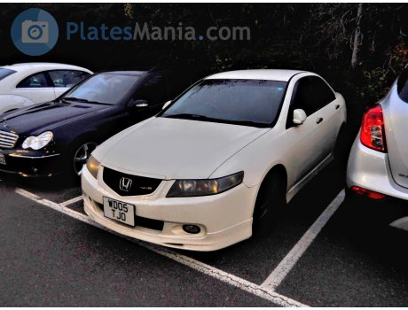 WD05 TJO, Honda Accord (Exeter) License plate of the United Kingdom