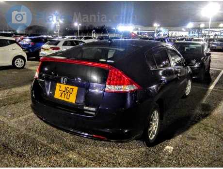 LJ60 XYU, Honda Insight (Wimbledon) License plate of the United Kingdom