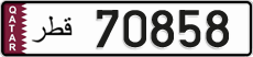 70858, MINI Countryman , License plate of Qatar
