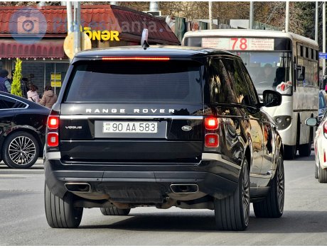 90 AA 583, Land Rover Range Rover (Baku City) License plate of Azerbaijan