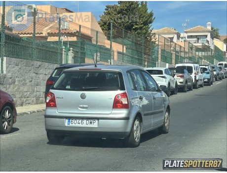 6046 DMP, Volkswagen Polo , License plates of Spain