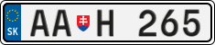 AA H 265, Morgan Plus 4 (Nationwide license plates) License plate of ...