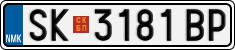 SK 3181 BP, BMW XM (Skopje) License plate of North Macedonia