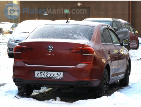 х542хх47, Volkswagen Polo (Leningrad Oblast) License plate Russia
