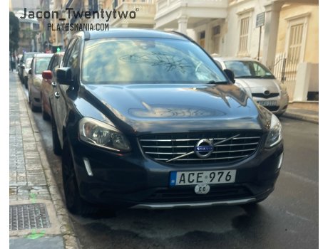 ACE 976, Volvo XC60 , License plate of Malta