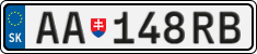 AA 148RB, Jaguar F-Type (Nationwide license plates) License plate of ...