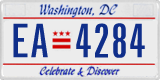 EA-4284, Chevrolet Suburban (District of Columbia) License plate of the USA