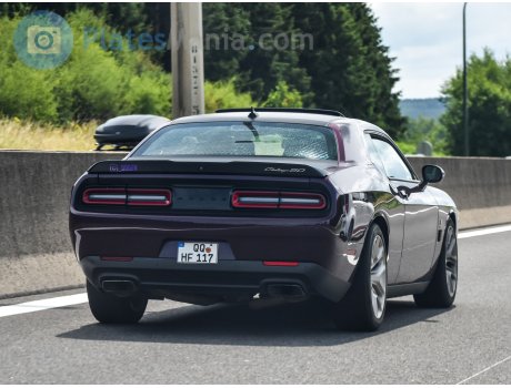QQ HF 117, Dodge Challenger (Export license plates) License plate of ...