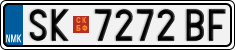 SK 7272 BF, Mercedes-Benz Actros (Skopje) License plate of North Macedonia