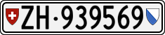 ZH 939569, Mercedes-Benz AMG GT 4-door Coupé (Zurich) License plate of ...