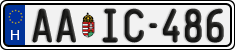 AA IC-486, Schmitz SCS , license plates of Hungary