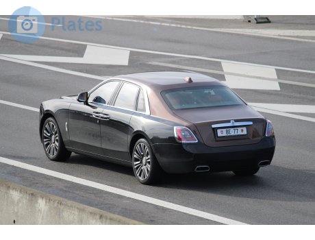 BE 77, Rolls-Royce Ghost (Bern) License plate of Switzerland
