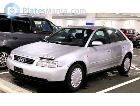 BE 60 U, Audi A3 (Bern) License plate of Switzerland