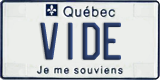 VIDE, GMC Sierra (Quebec) License plate of Canada