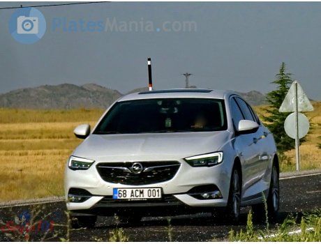 68 ACM 001, Opel Insignia (Aksaray) License plate of Turkey