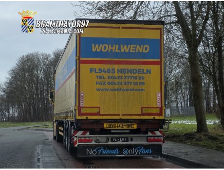 FL 1347, Schmitz SCS , License plate of Liechtenstein