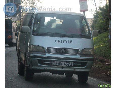 KAW 437J, Toyota HiAce , License plate of Kenya
