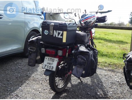 1กย 7103, Honda CT/CY Series (Phetchaburi) License plate of Thailand