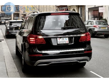 ZH 865870, Mercedes-Benz GL-Klasse (Zurich) License plate of Switzerland