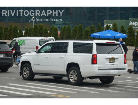 XAT-W40, Chevrolet Suburban (New Jersey) License plate of the USA
