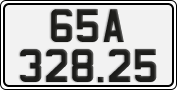 65A-328.25, Lexus ES (Can Tho Municipality) License plate of Vietnam