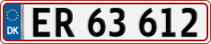 ER 63612, Tesla Model Y , License plate of Denmark