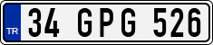 34 GPG 526, Mercedes-Benz EQE (İstanbul) License plate of Turkey