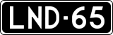LND-65, MAN 400/500/600 Series L/H , License plate of Finland