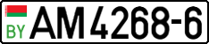 AM 4268-6, Scania R-Series (Mogilev Oblast) License plate Belarus